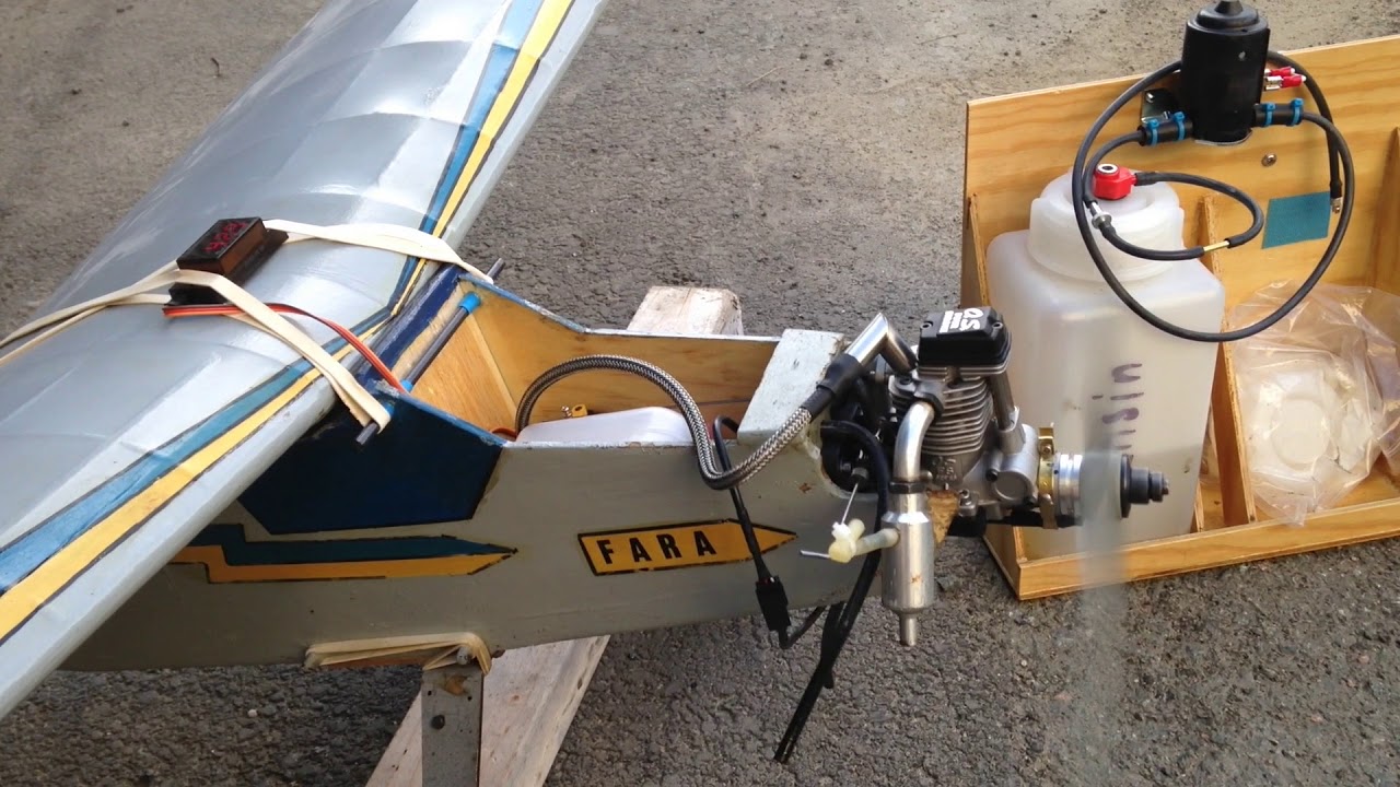 OS FS-30 engine converted to RCEXL CDI gas - YouTube