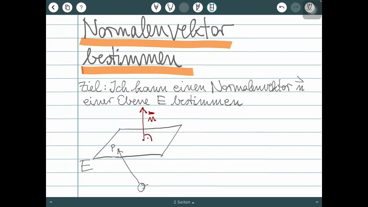 Normalenvektor einer Ebene mit einem Gleichungssystem bestimmen - YouTube