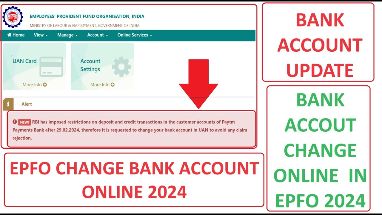 How To Change Bank Account In EPFO Online 2024 Bank KYC In EPFO how-to-change-bank-account-in-epfo-online-2024-bank-kyc-in-epfo
