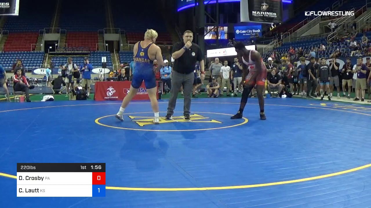220 Lbs Semis Dorian Crosby Pennsylvania Vs Cade Lautt Kansas - YouTube