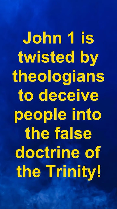 John 1 is twisted by theologians to deceive people into the false ...