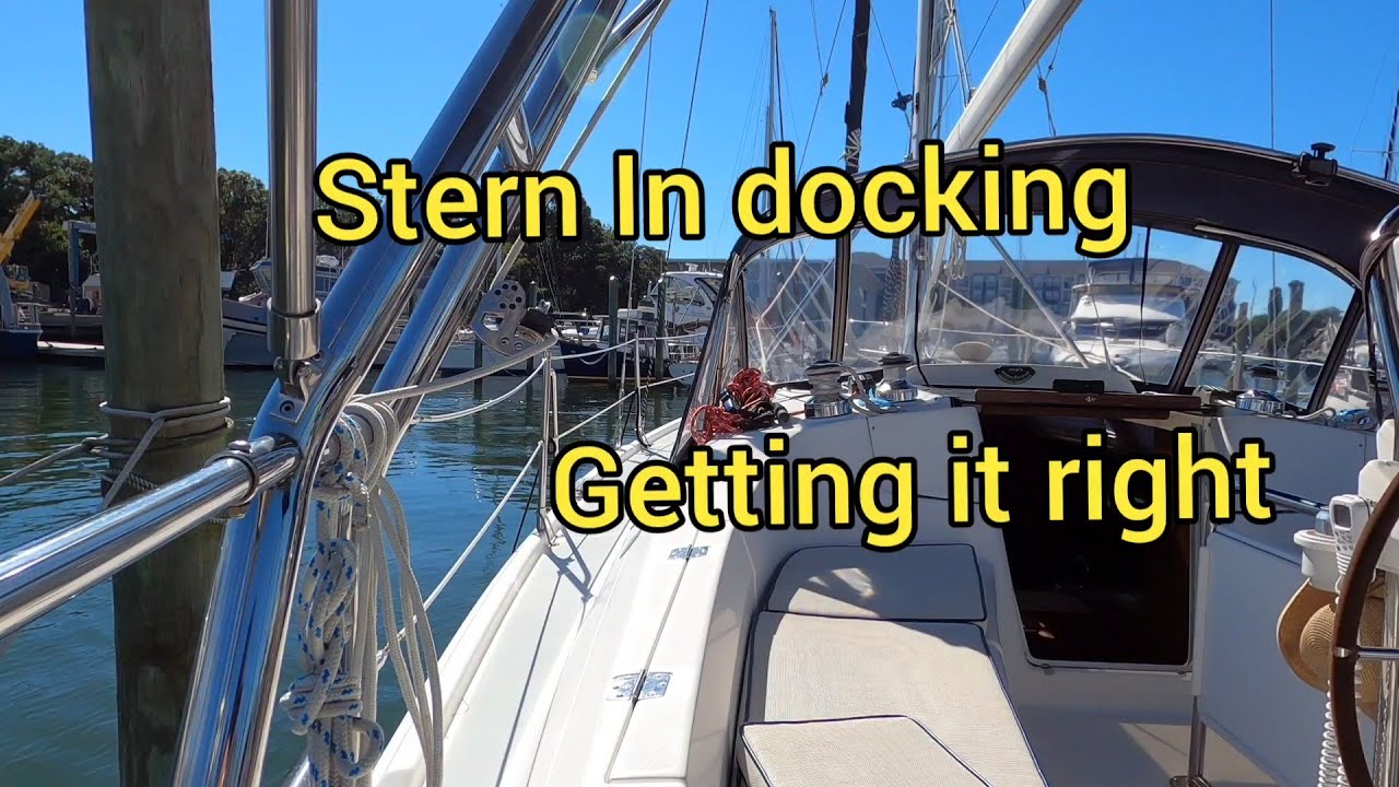 Sailboat Stern In Docking - Getting it right with team work! - YouTube