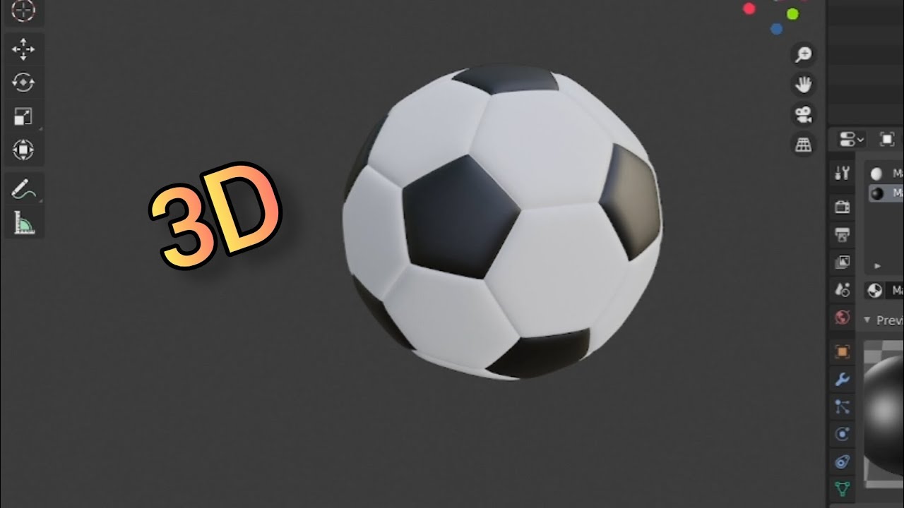 3D Blender tutorial | How to make create football in blender #3d - YouTube