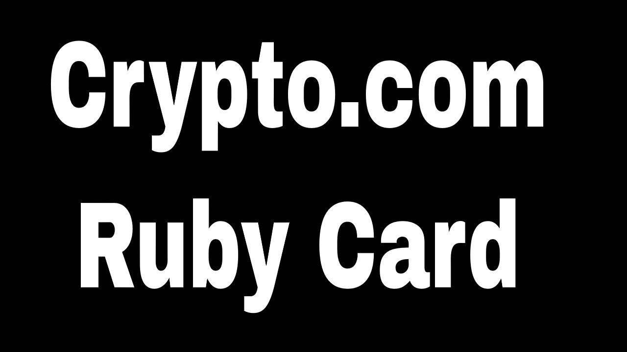 Crypto.com Ruby Card - How to Activate It? - YouTube