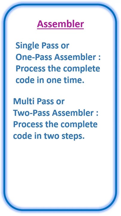 What is a Assembler | Define a Assembler | Sarita's Teachdesk - YouTube