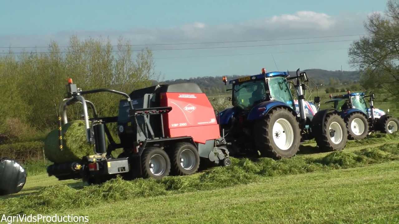 Silage 2013.Baling/Wrapping And Raking - YouTube