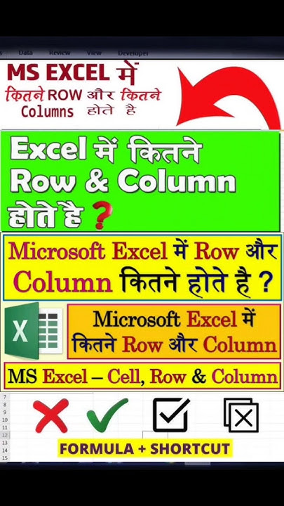 How to Count Row,Columns & Cells in Excel | #excelgyan #exceltech #exceltips #excel #shortvideo ...