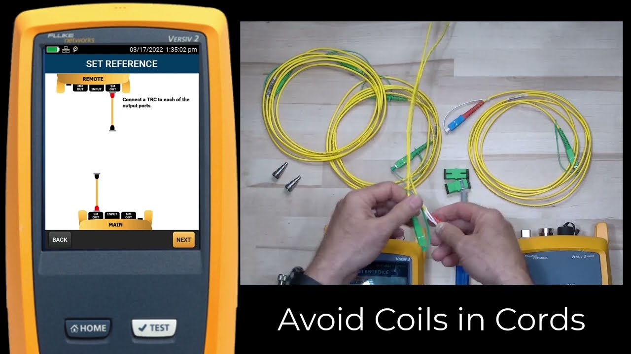 Setting Reference Using APC Test Reference Cords on the Fluke Networks ...
