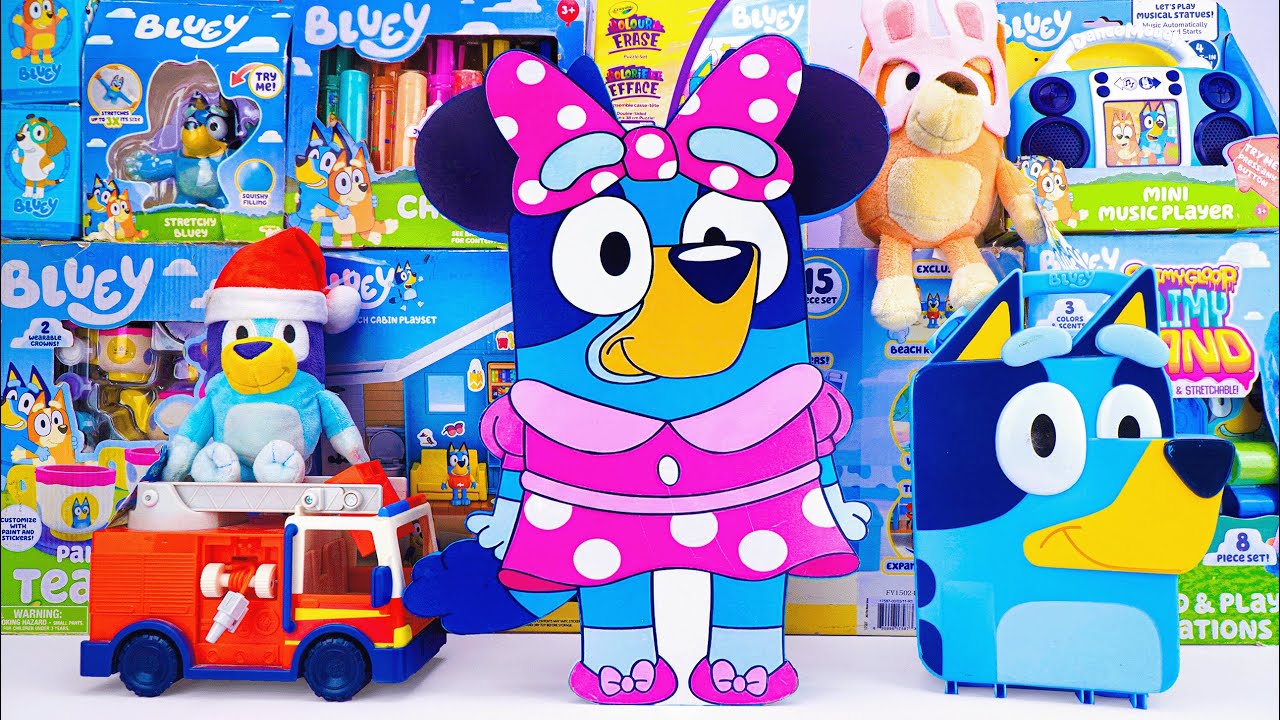 Bluey Toy Collection Unboxing Review 🐾 Cute Mystery Bluey Minnie Mouse ...