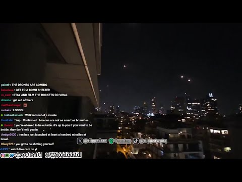 Kick streamer Woodbabi captured Iranian missile ATTACK live on stream 😳 ...