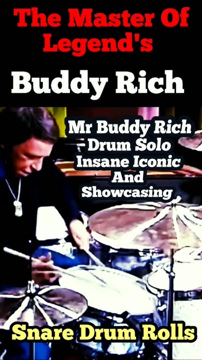 Buddy Rich Drums Solo For Learning - Just Watch His Skills - YouTube