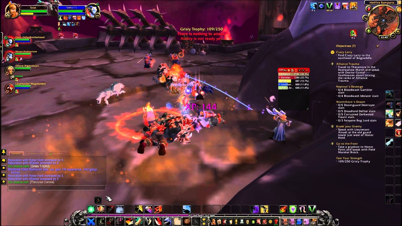 Hellfire Ramparts - Dungeon run - World of Warcraft - Rogue - YouTube