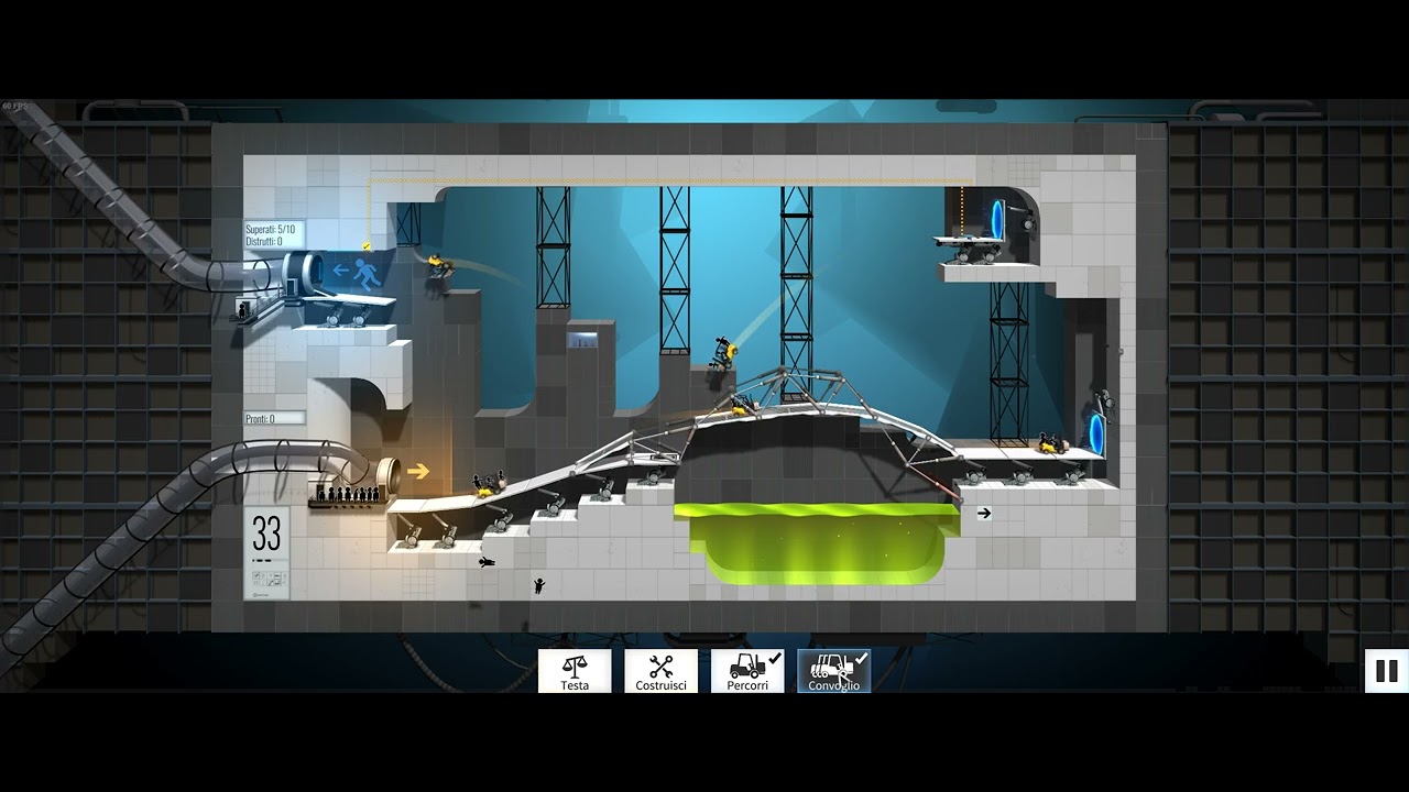 Bridge Constructor Portal - Level 33 - YouTube