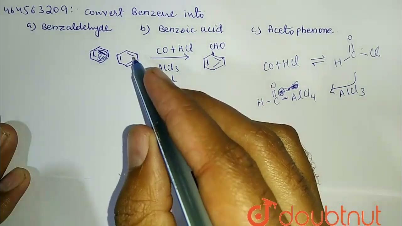 Convert benzene into (a) Benzaldehyde (b) Benzoic acid (c) Acetophenone | CLASS 12 | ALDEHYDES ...