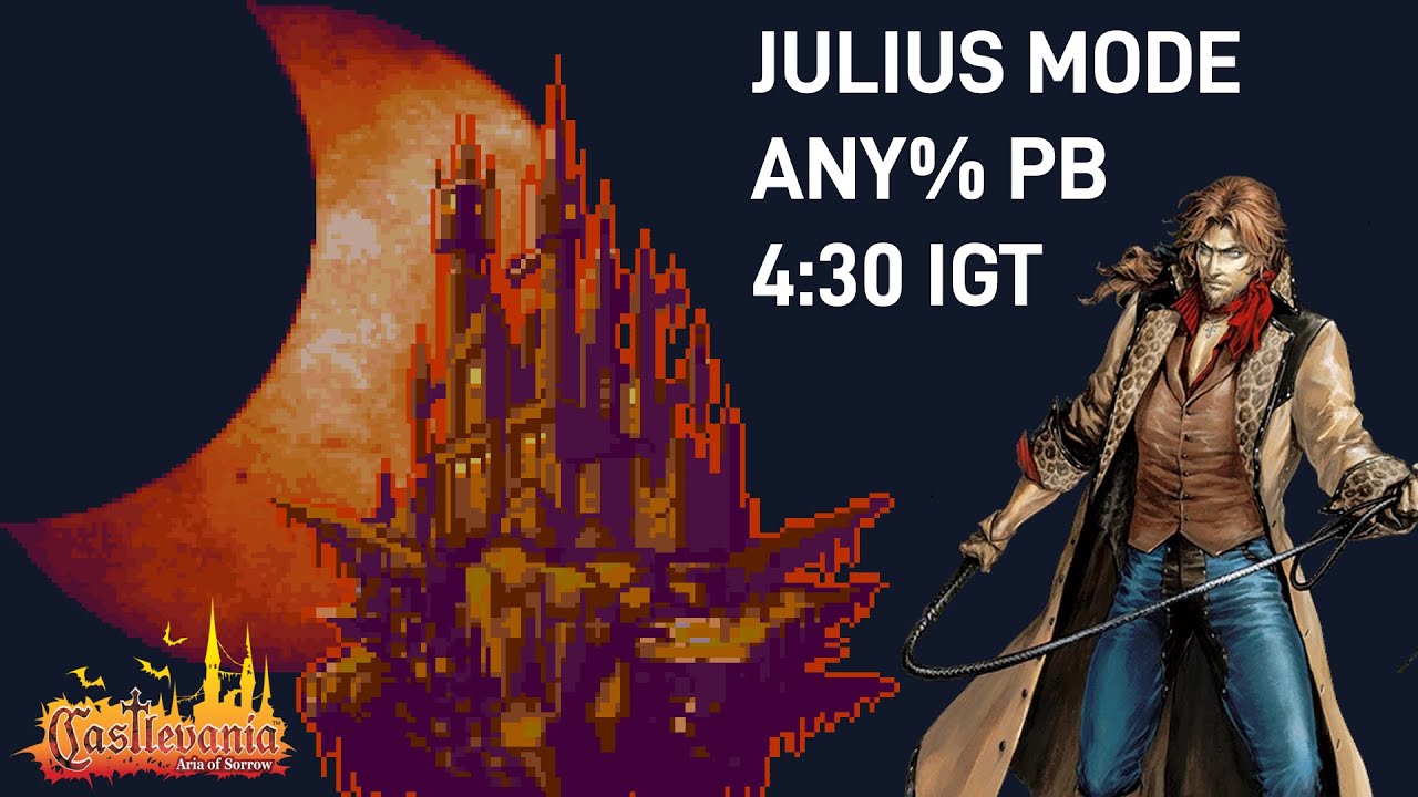 Castlevania: Aria of Sorrow (Julius Any%) Speedrun PB [4:30 IGT] - YouTube