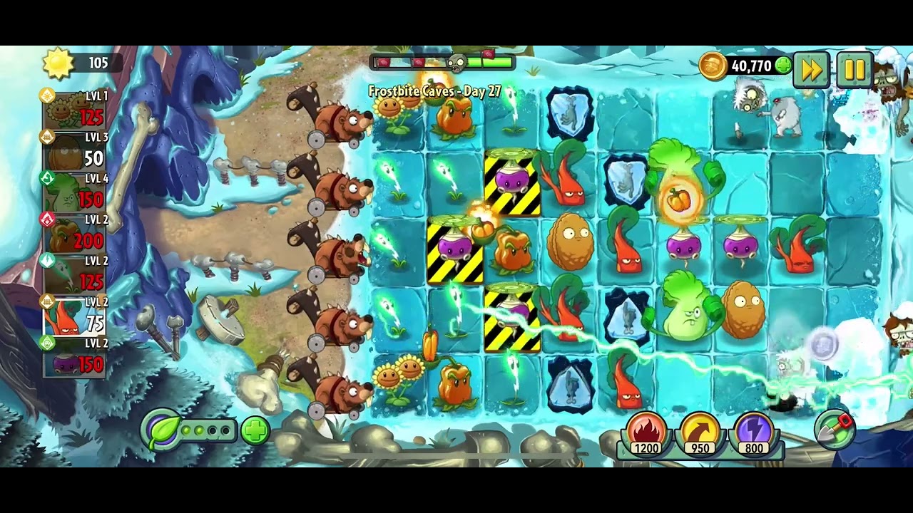 Plants vs Zombies 2 - Frostbite Caves - Day 27 - 2024 - YouTube