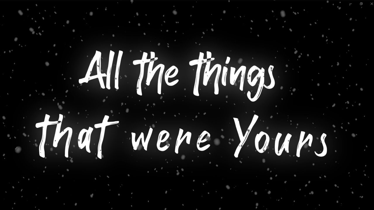 All The Things That Were Yours - YouTube