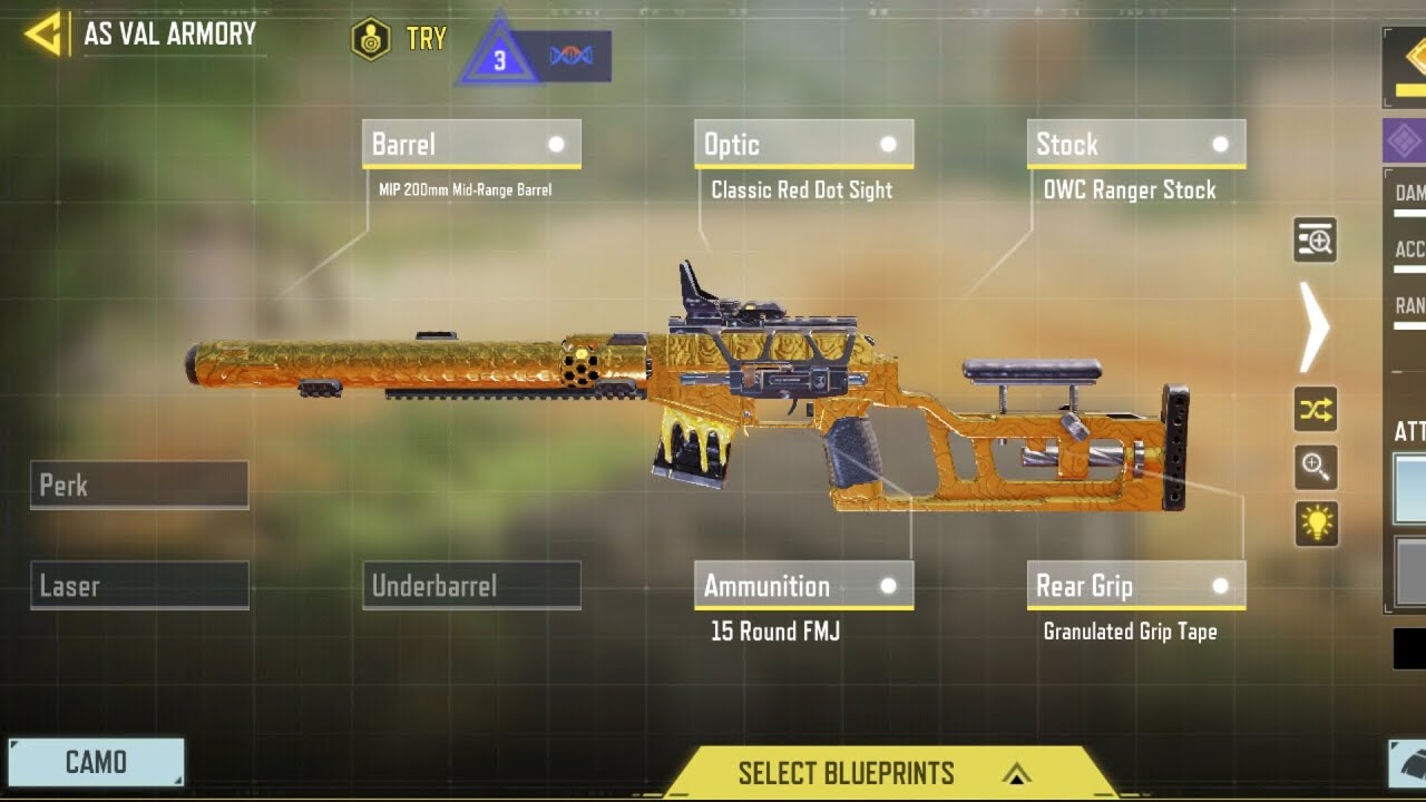 AS VAL sniper attachment in CODM | Call of duty mobile - YouTube