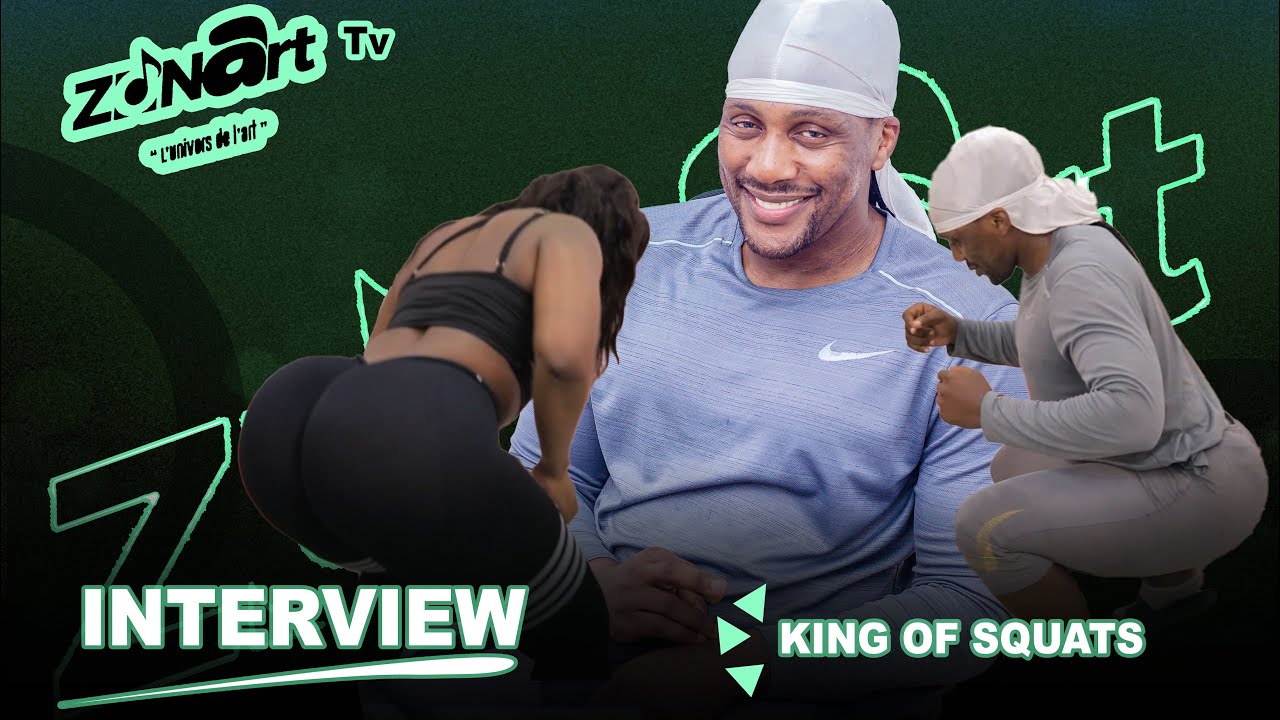 KING OF SQUATS NKULULEKO sur zonart tv : demonstration squats en direct ...