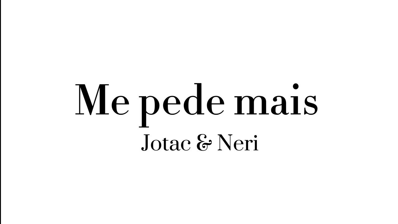 Me pede mais - Jotac feat. Neri (prod. Rafuhthecat) - YouTube
