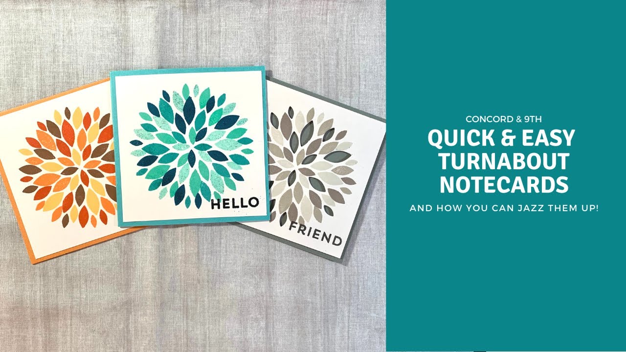 Quick & Easy Turnabout Notecards - YouTube