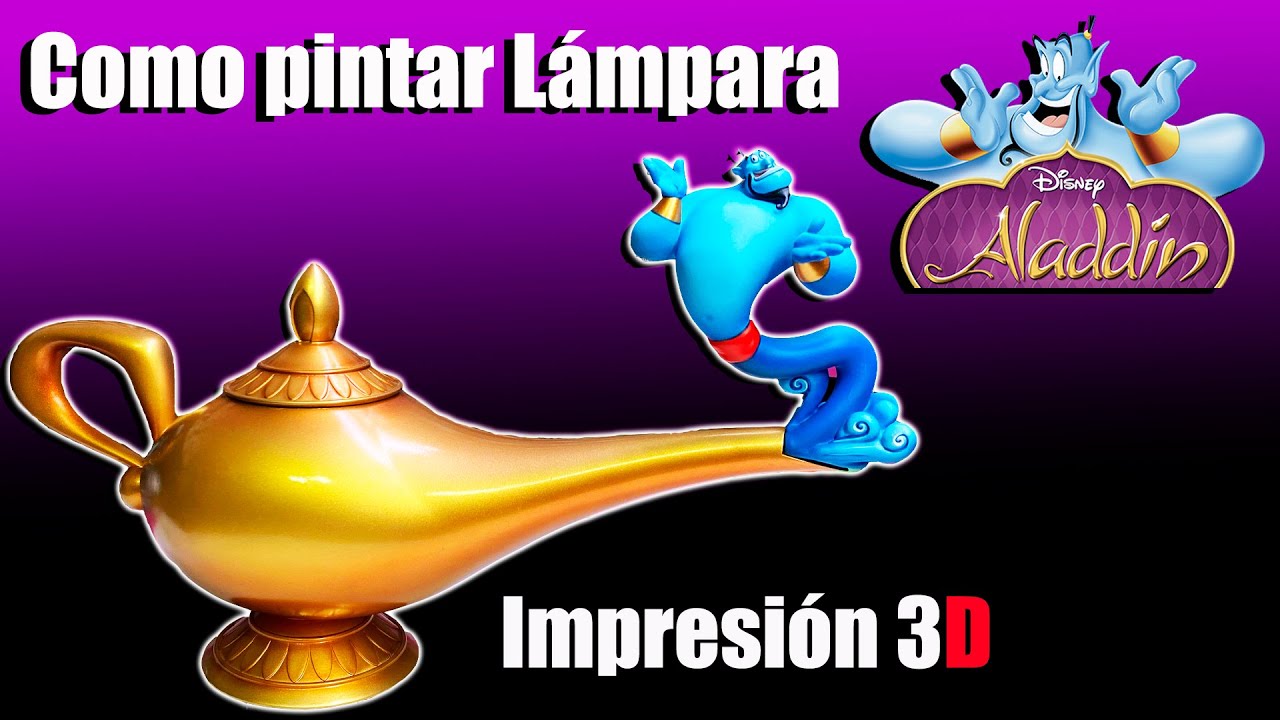 Como pintar lampara aladdin impresa en 3d facil/How to paint Aladdin ...
