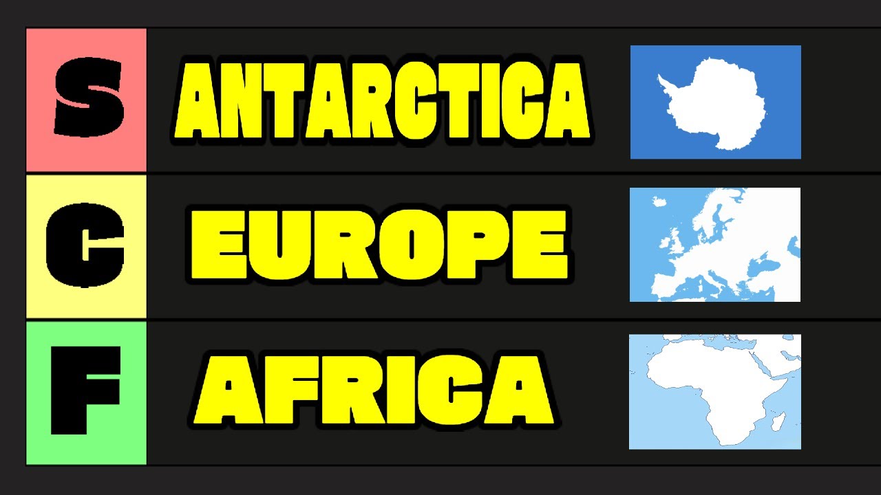 Continents Tier List - YouTube