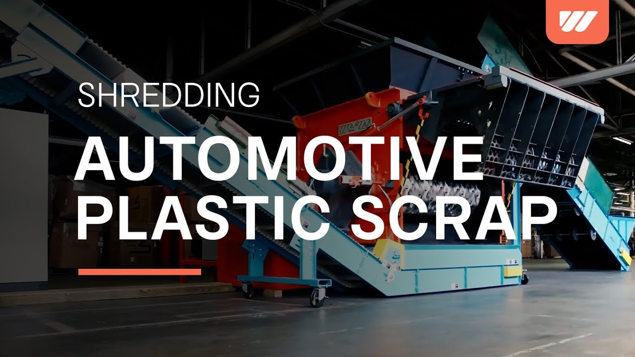 Automotive plastic scrap shredding with WEIMA WLK 20 SJ - YouTube