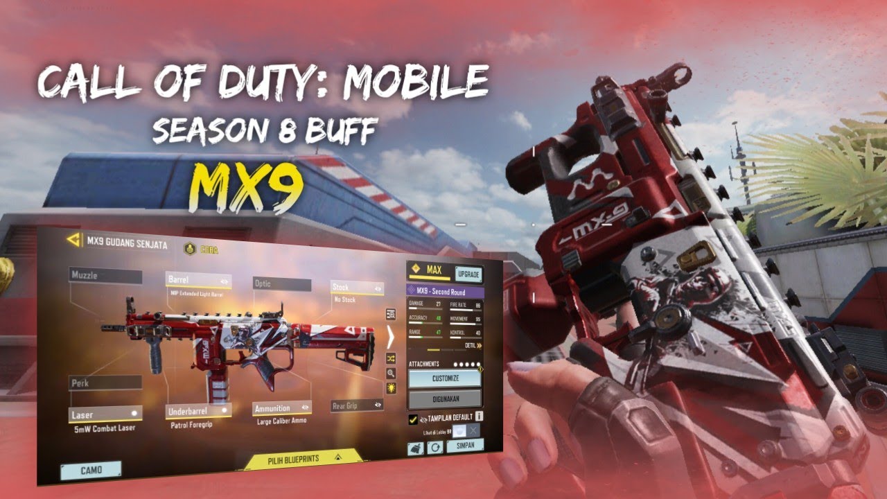 Gunsmith MX9 l SEASON 8 BUFF l Call Of Duty Mobile - YouTube