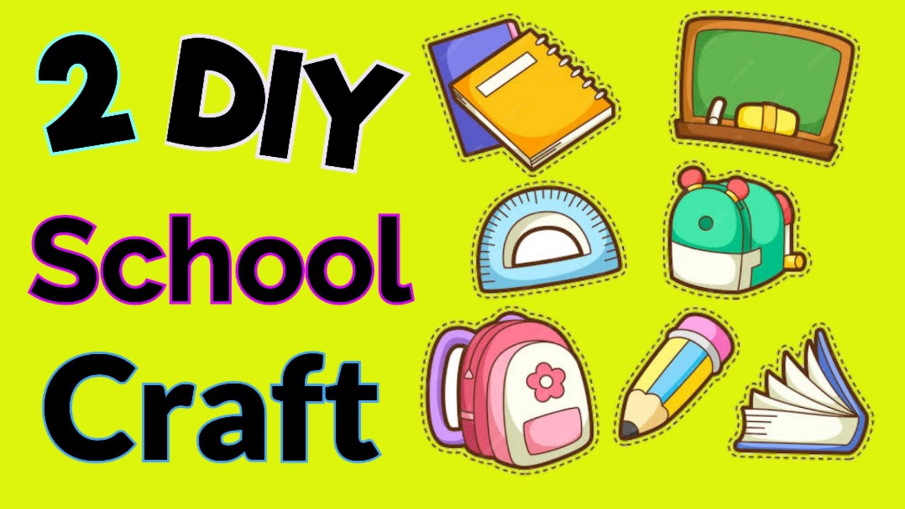 2 DIY School Craft 🌈 Paper craft/Easy craft ideas/ miniature craft ...