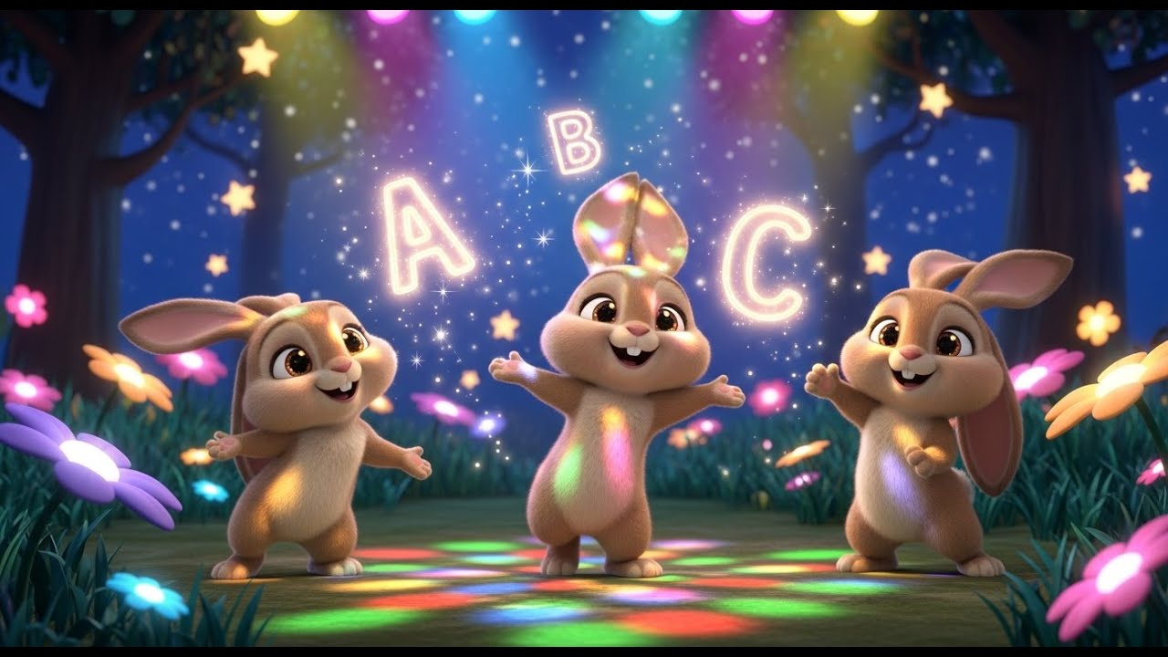 ABC Dance with Happy Bunnies 🐰🎵 | Learn ABC Letters for Kids | Fun ...