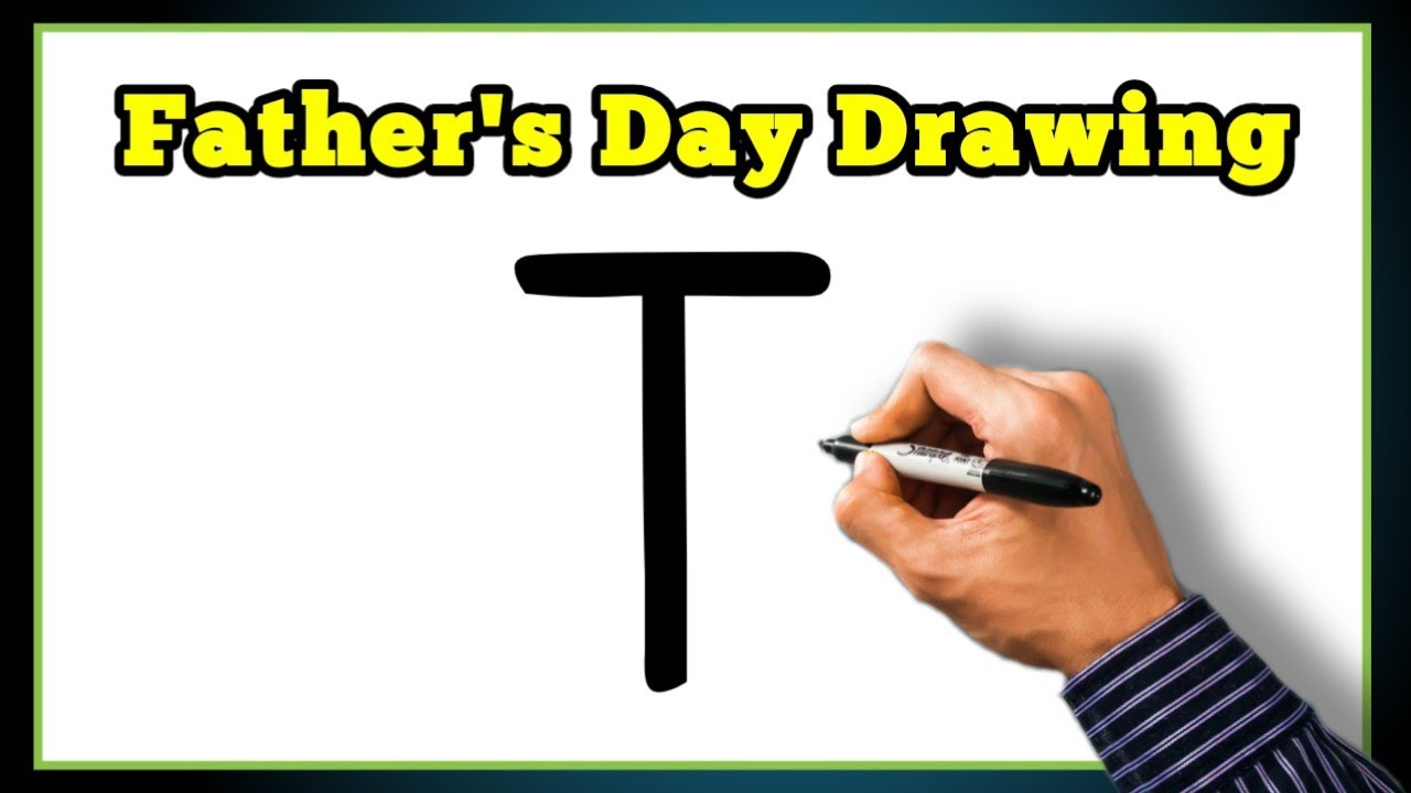 Beautiful Father's Day Drawing | Simple Father's Day Drawing | Happy ...