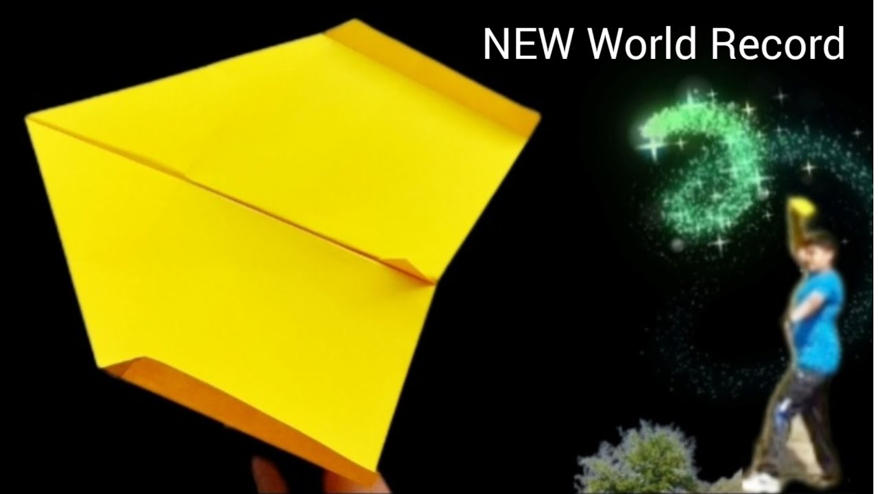 How to Fold the world record paper airoplane, lmperesive Red Bull paper ...