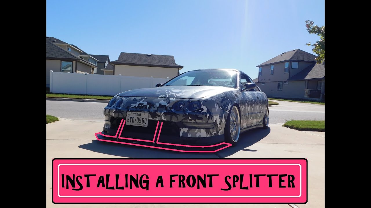 Installing a Front Splitter the wrong way ( the right way) - YouTube