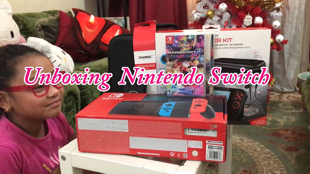 Unboxing Nintendo Switch (thanks giving gift) - YouTube