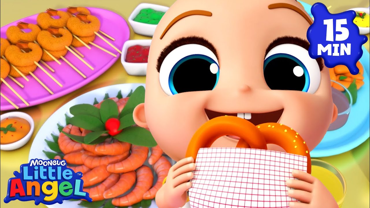 Yum Yum! Pick Your Favorite Food! 🍔 | Little Angel | Food Cartoons ...