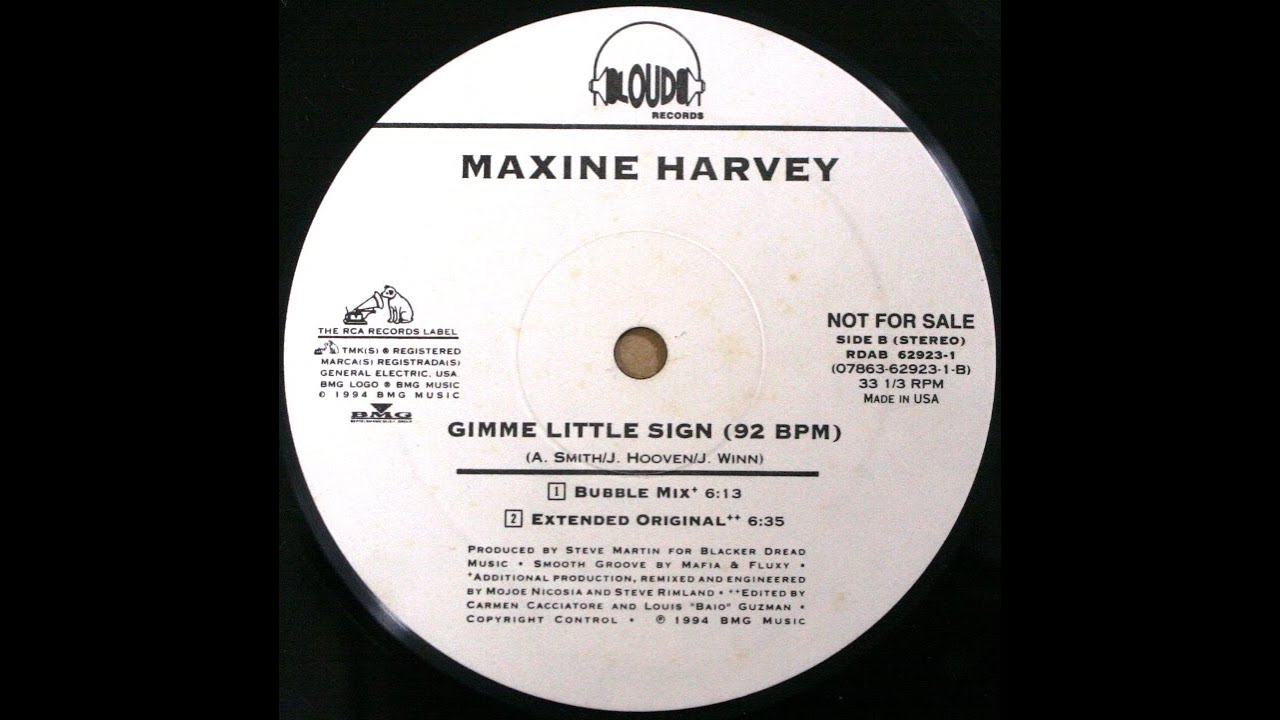 Maxine Harvey - Gimme Little Sign (1994) - YouTube