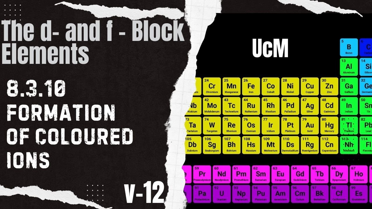 12th std // d and f block // Formation of Coloured Ions // ncert/tamil ...