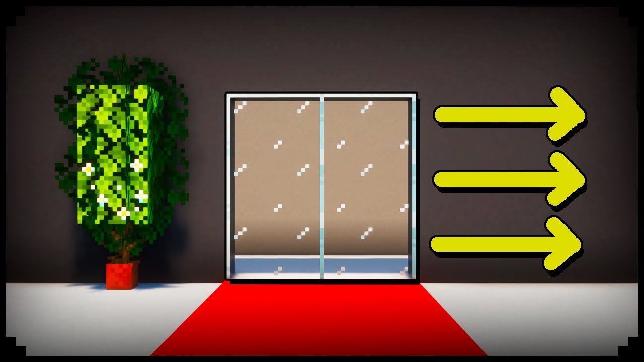 How to make an EASY SLIDING DOOR in Minecraft - YouTube