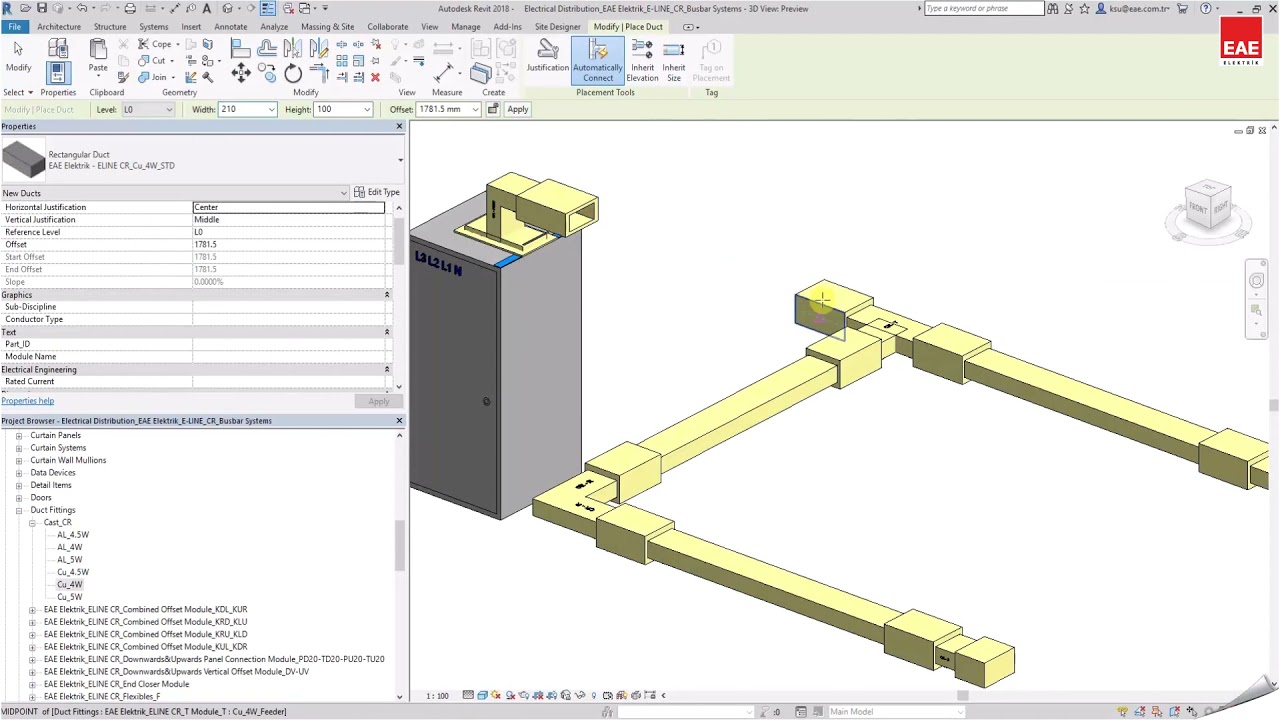 busduct families in Revit EAE - YouTube
