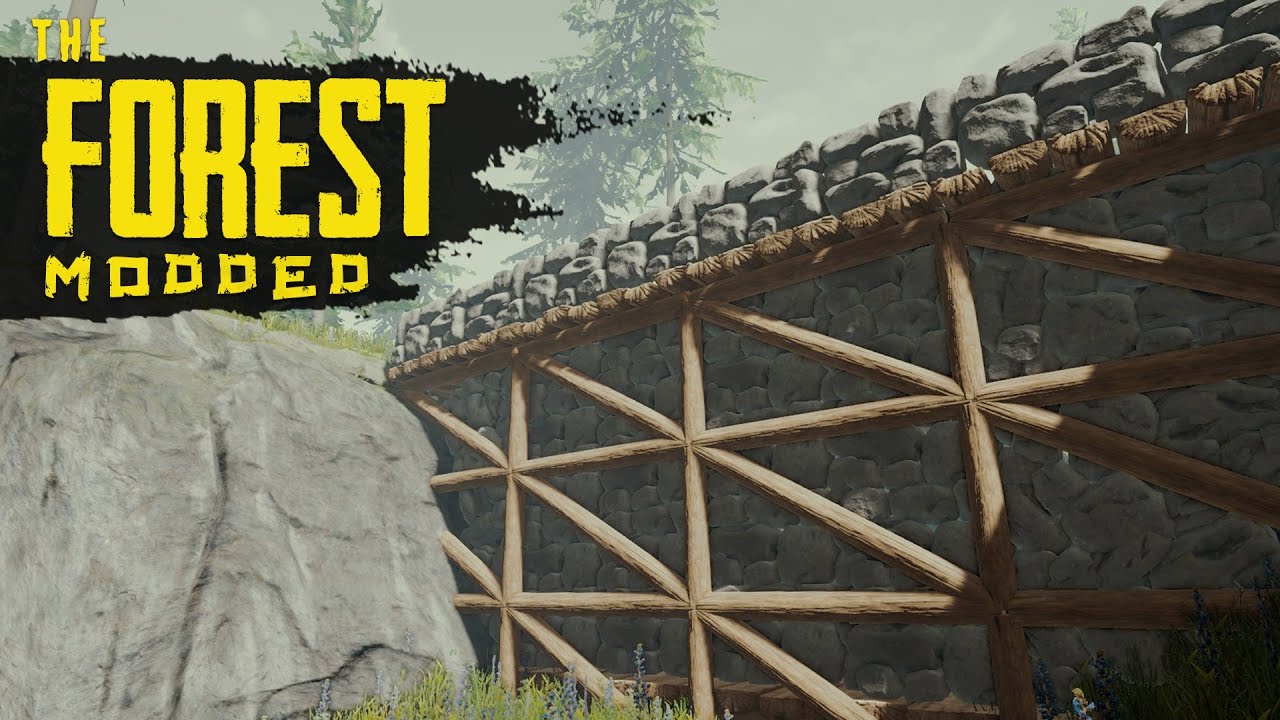 MASSIVE REINFORCED WALL! The Forest Modded S2 Episode 56 - YouTube