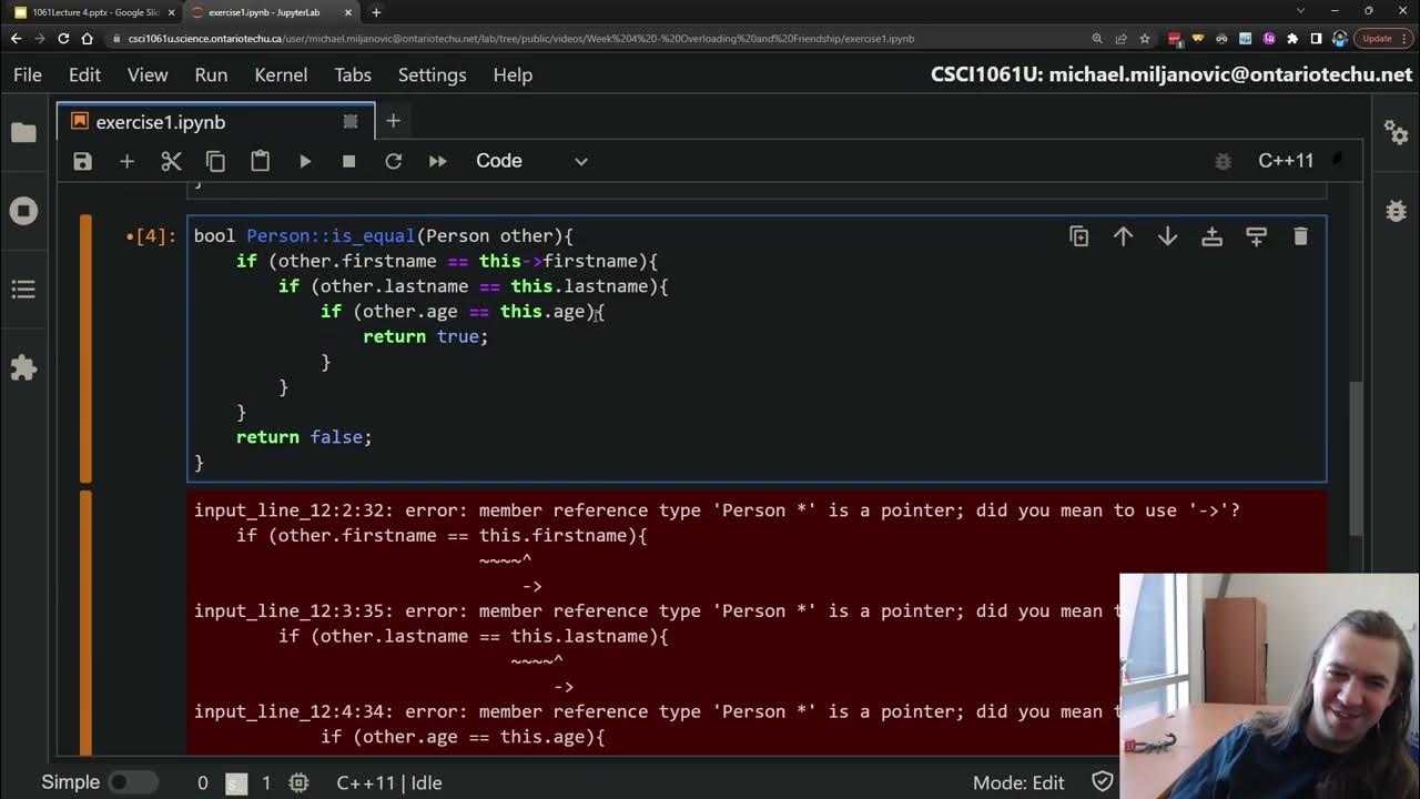 CSCI 1061 Lecture 4 - Overloading and Friend Functions - YouTube