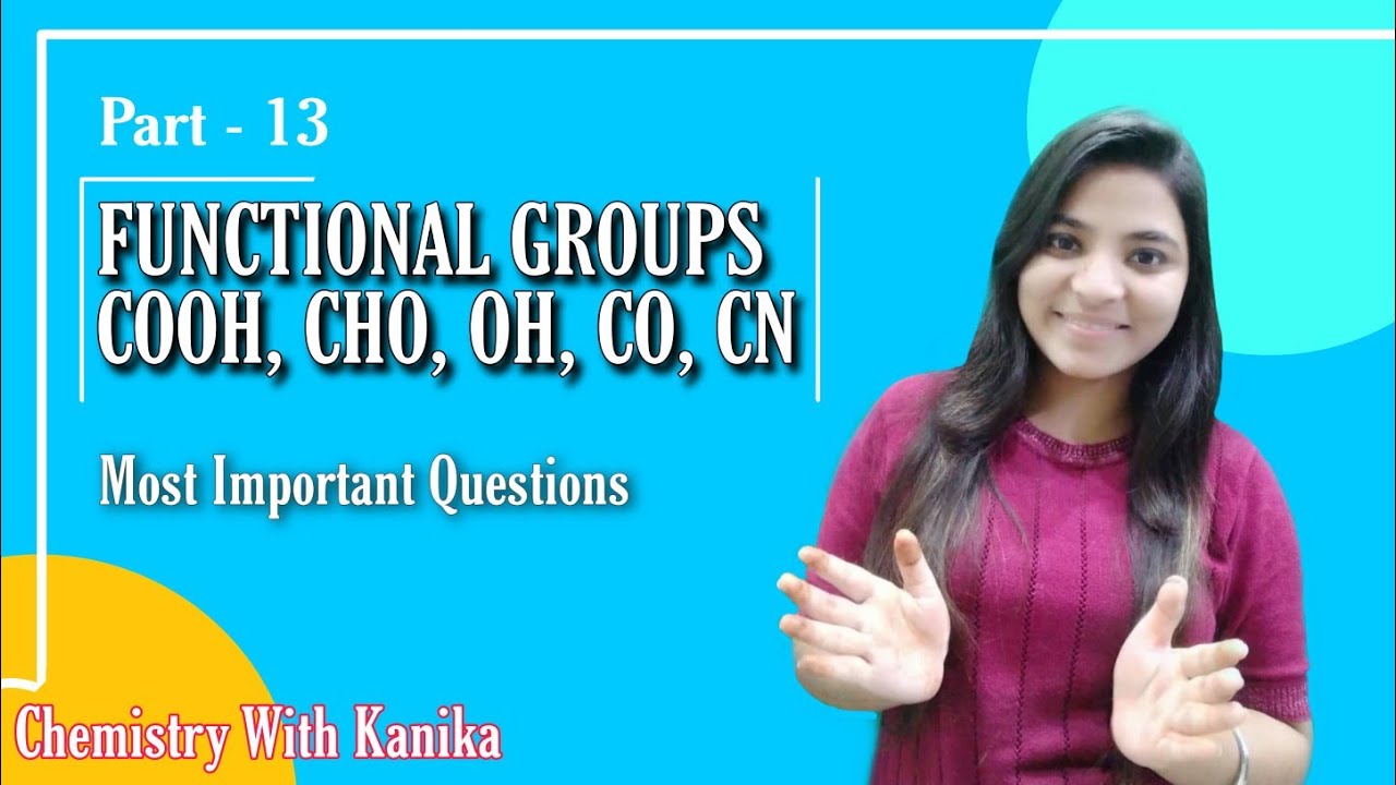 13 | IUPAC | COOH,CN, OH, CO, CHO functional groups | Class 11 | JEE ...