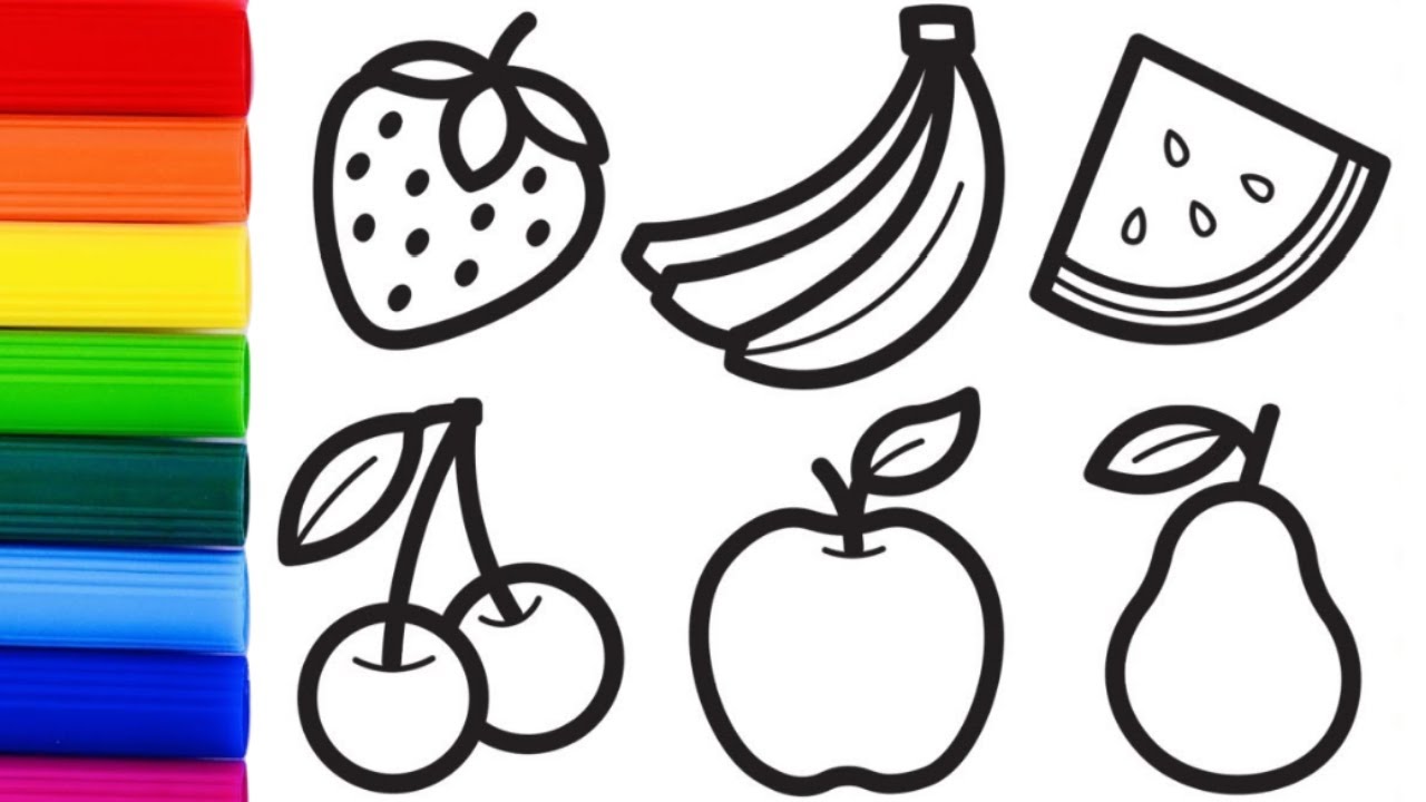 COMO DESENHAR FRUTAS | DESENHO FÁCIL DE FRUTAS PASSO A PASSO - YouTube