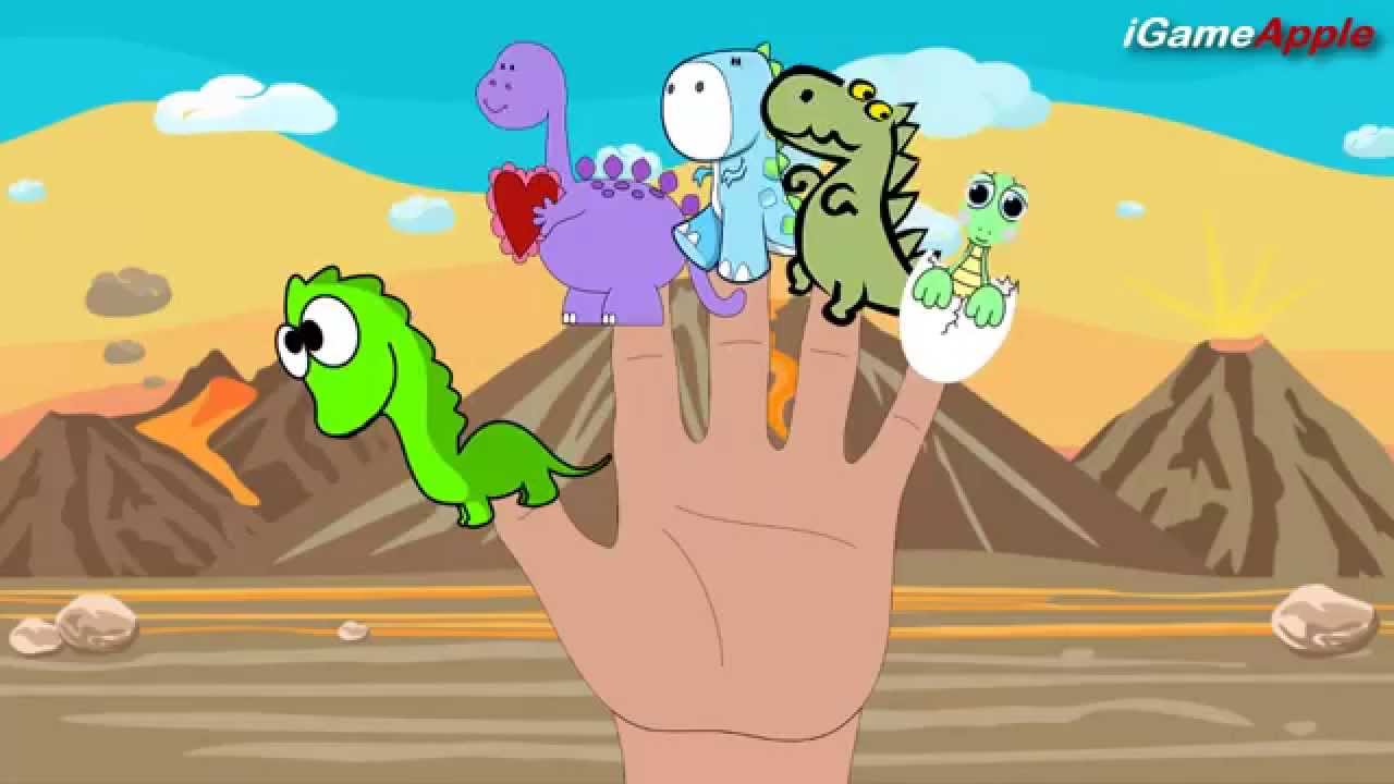Five Little Dinosaur Finger Family - NEW Dino Collection Nursery Rhymes ...