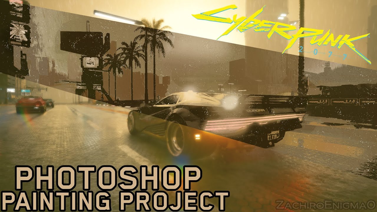 Cyberpunk 2077 - Acid Rain Painting - Photoshop Project 2022 - YouTube