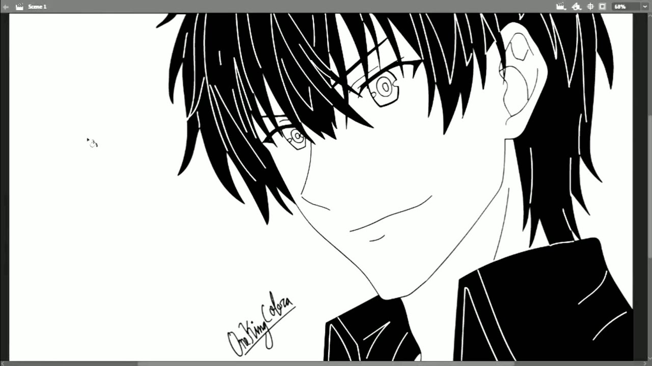 How to draw anime ANOS VOLDIGORD in the episode 01 "Maou Gakuin no ...