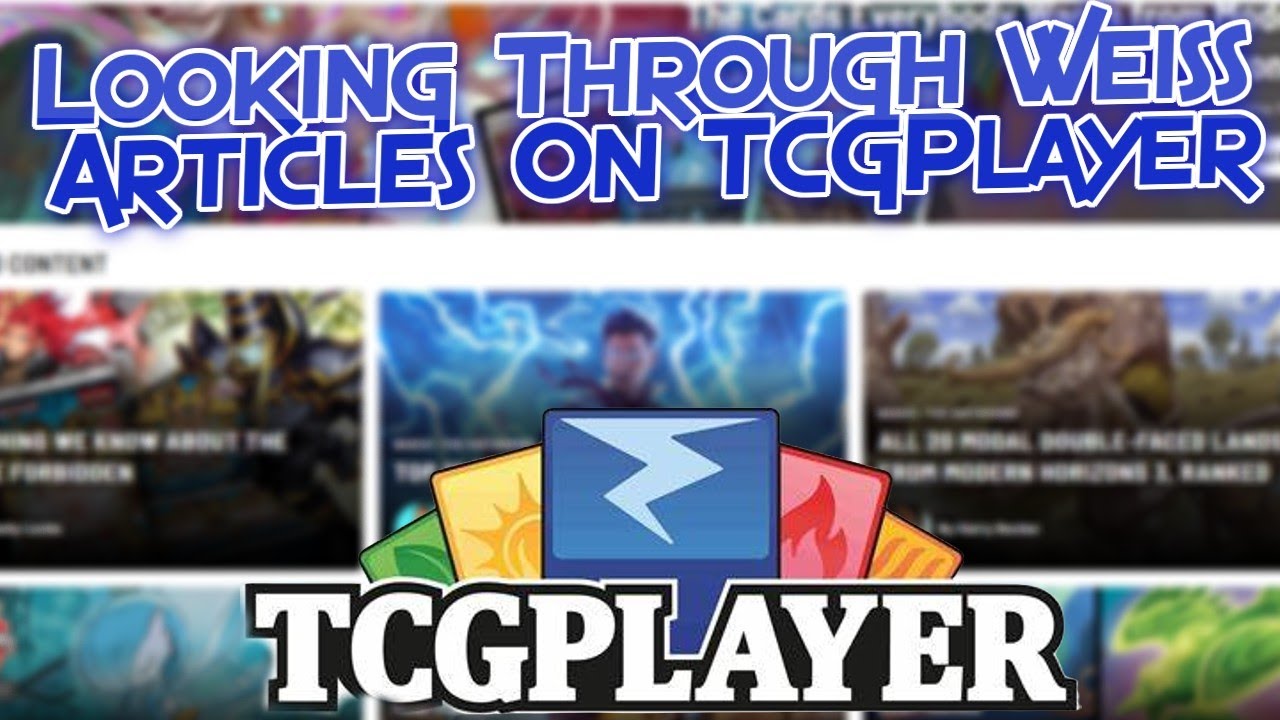 Looking Through Weiss Articles On TCGPlayer - YouTube