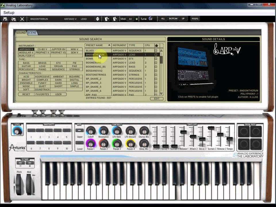Arturia Analog Experience Arp 2600 V2 Sounds 2 - YouTube