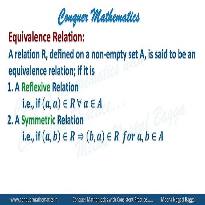 Equivalence Relation - How to check a relation to be equivalence ...